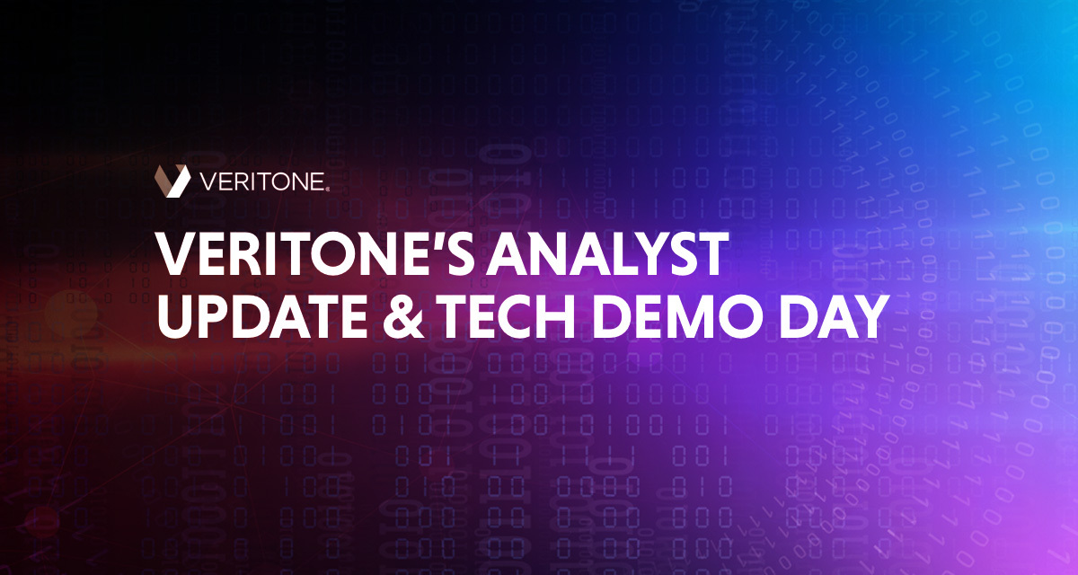Veritone Analyst Update & Tech Demo Day